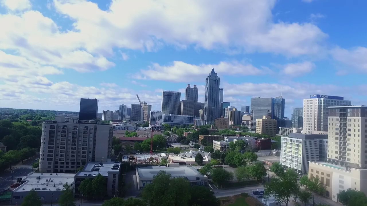 atlanta GA birds eye view drone footage. 1080p 60fps - YouTube
