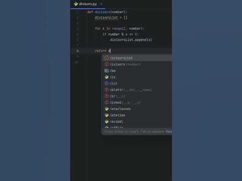 Find all Divisors of a Number in Python#python #tutorial #programming # ...