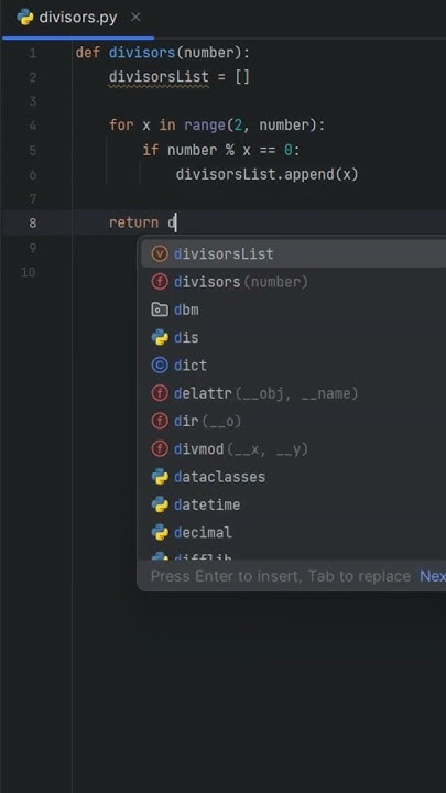 Find All Divisors Of A Number In Pythonpython Tutorial Programming Programming Shorts