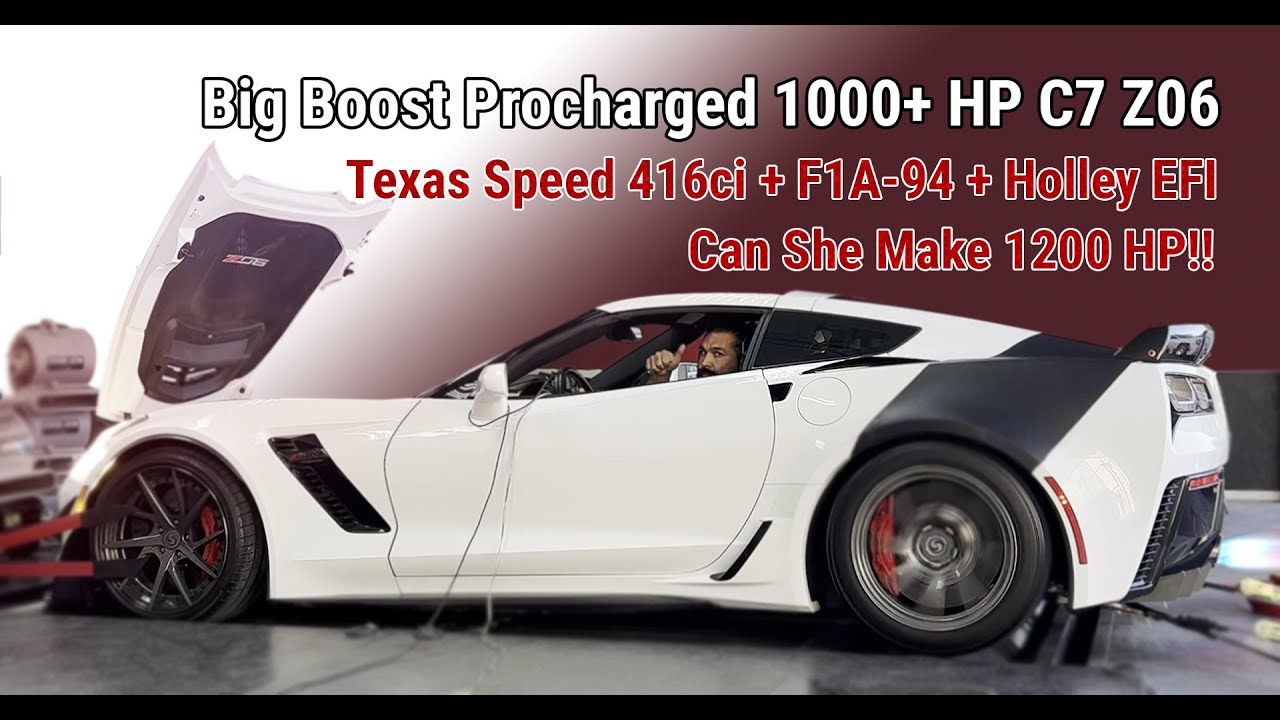 C7 Z06 Procharger + Holley Port 1100 wheel horse with more to spare ...