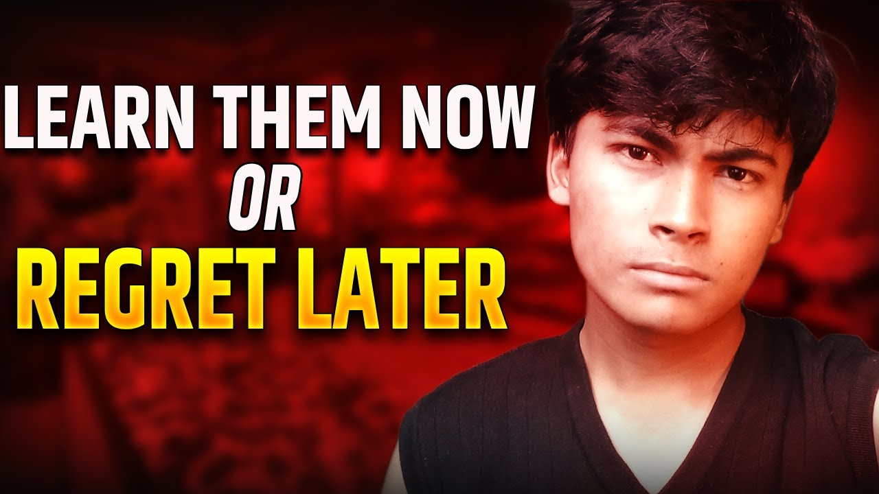 Dear Teenagers, Please Learn these Skills Before it's too late.. - YouTube