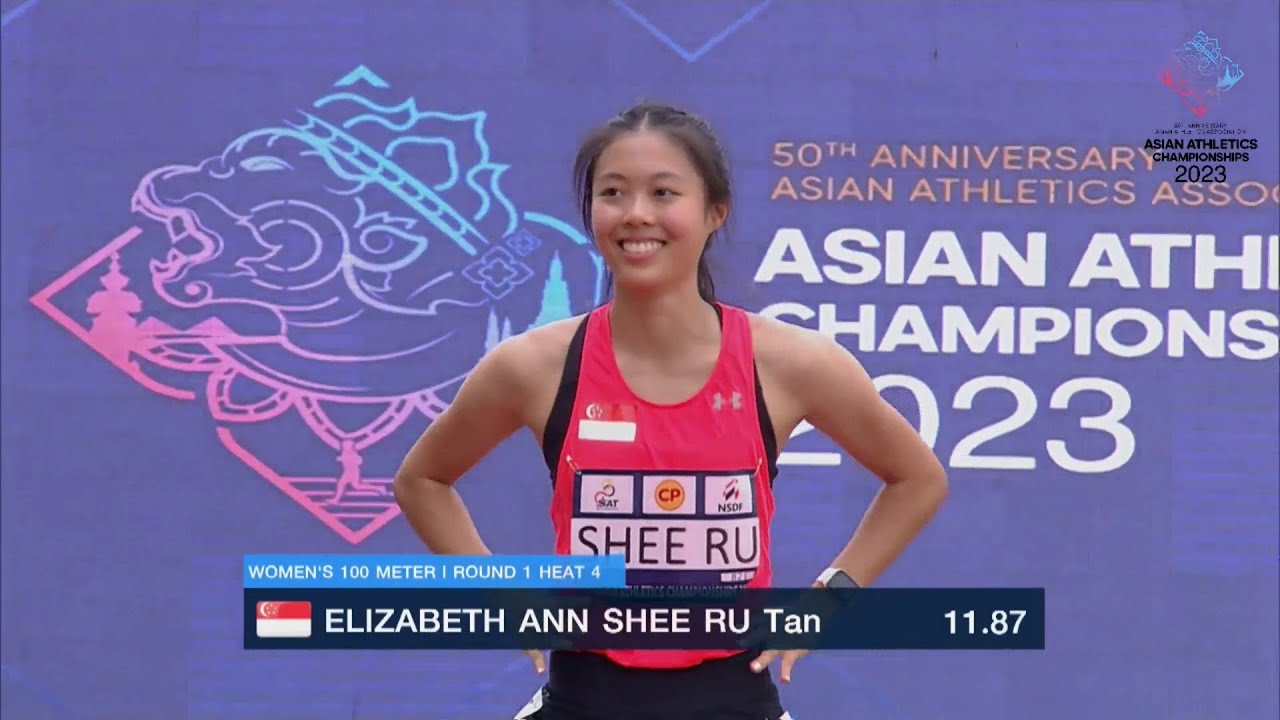 Elizabeth Tan - 100m Heats (New PB) (Asian Athletics Championship) 13 ...