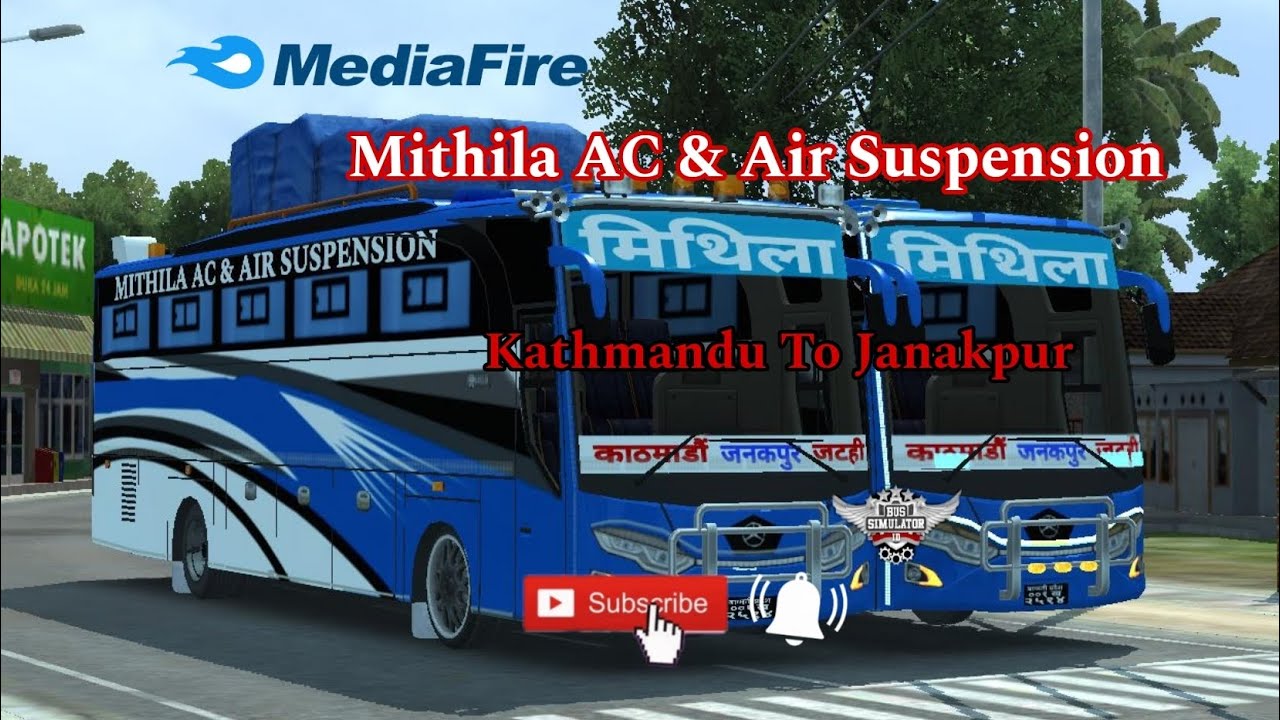 MITHILA A/C & AIR SUSPENSION SKIN || BUS SIMULATOR INDONESIA || # ...