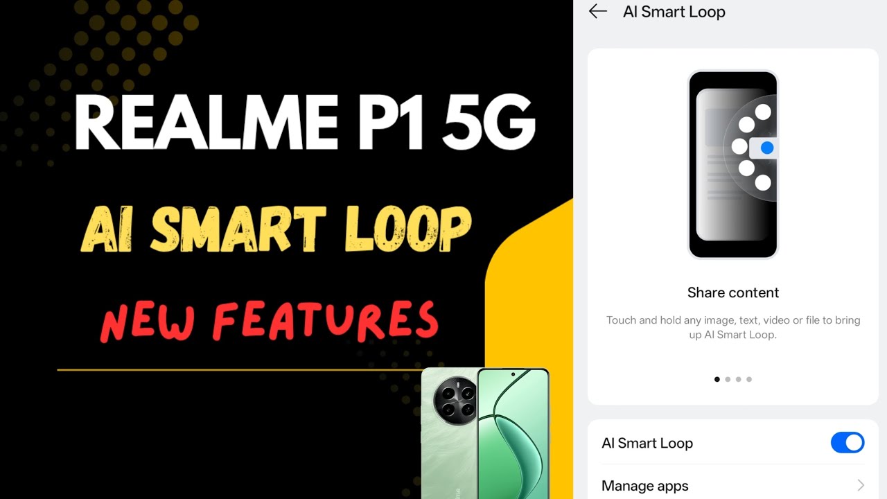 Realme P1 5G AI Smart Loop Settings ll AI Smart Loop New Features in ...