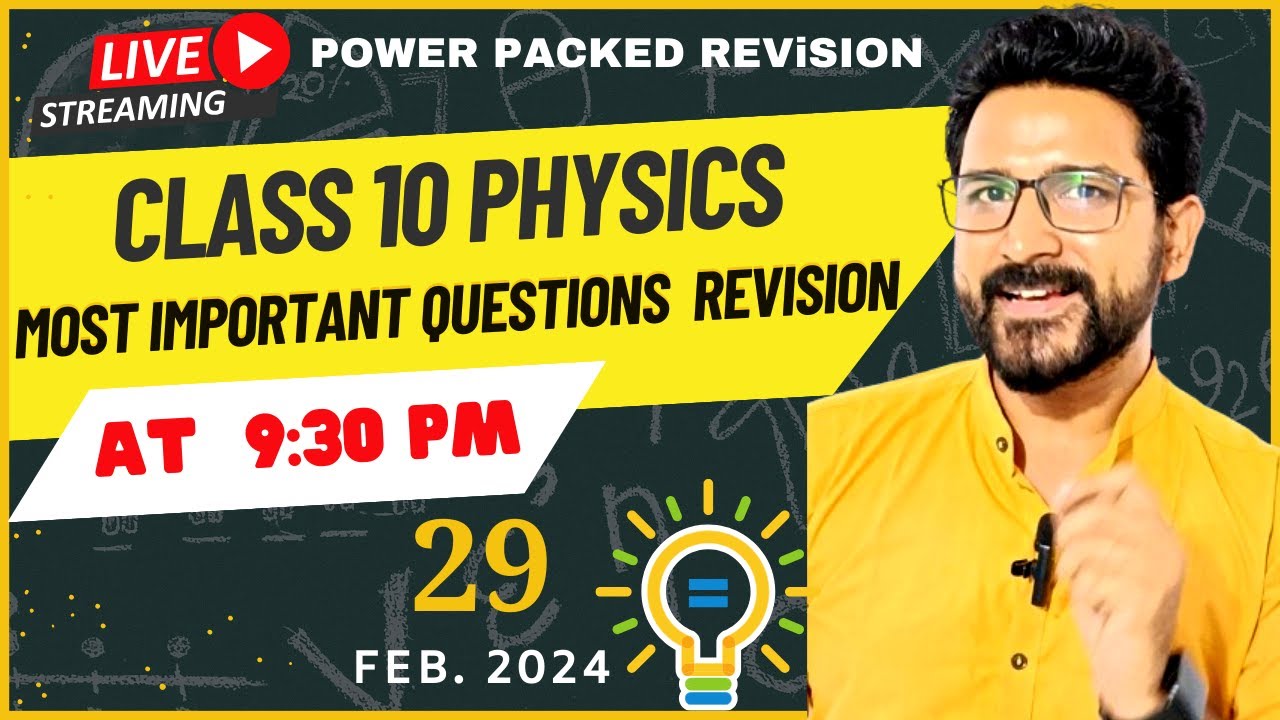 Class 10 Science | Complete Physics Revision Electricity, Magnetic ...