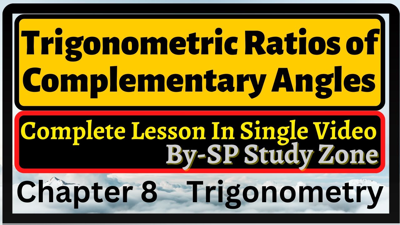 trigonometric ratios of complementary angle || trigonometric ratios ...