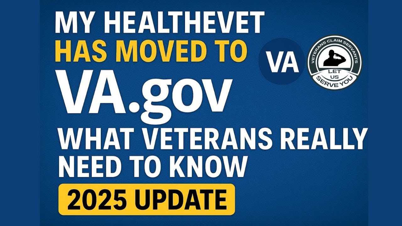 Important Update Veterans: My HealtheVet Has Moved to VA gov. Things ...
