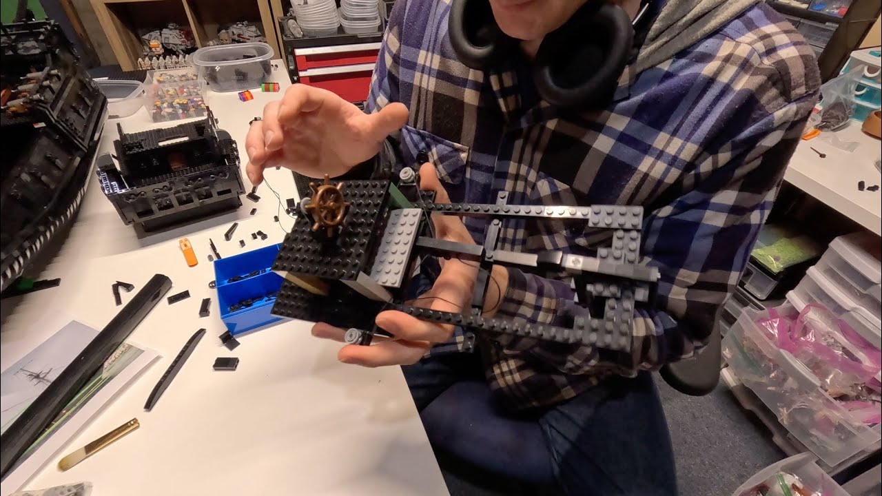 Building the Lego Black Pearl Rudder - YouTube