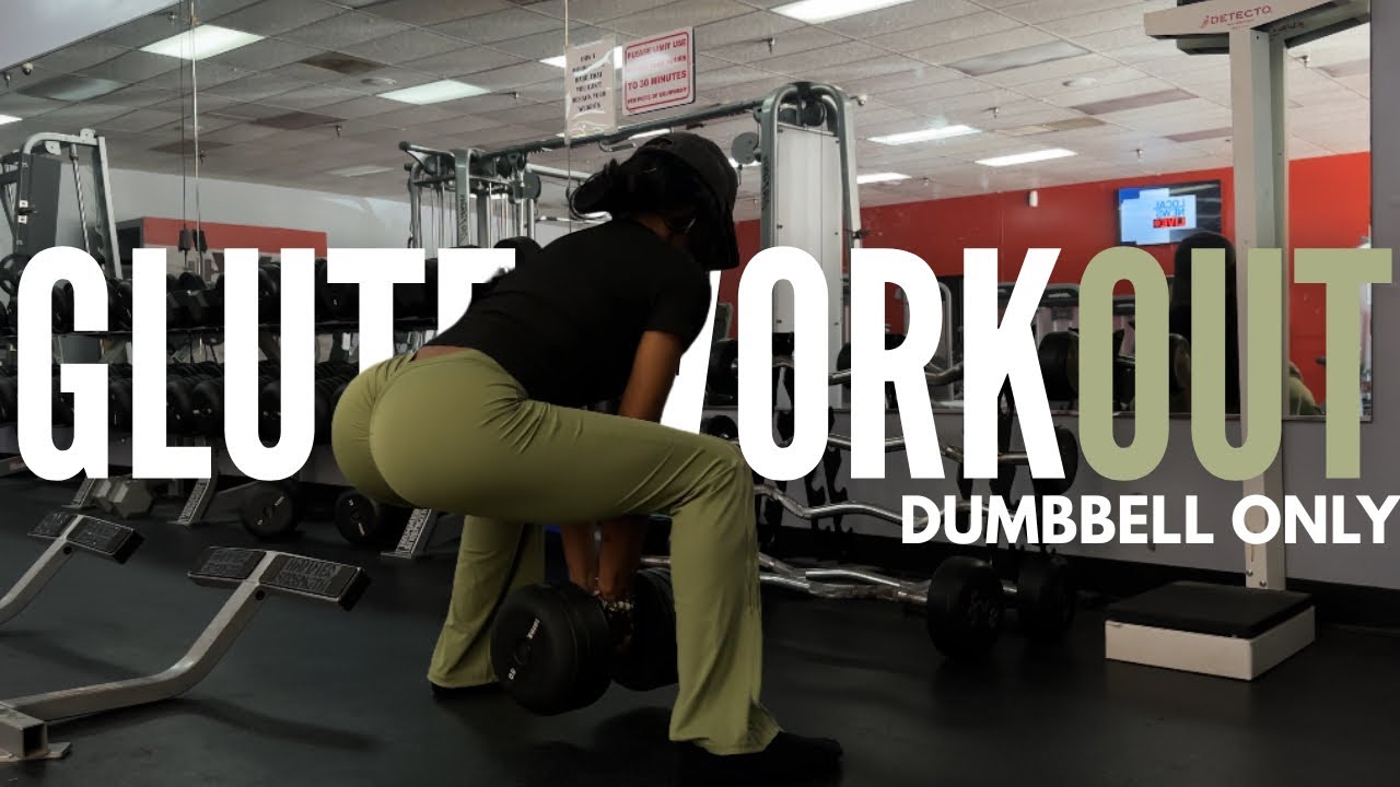 Build your glutes with ONLY dumbbells (beginner friendly glute workout ...