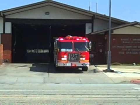 LACoFD Engine 127 Returning to Quarters - YouTube