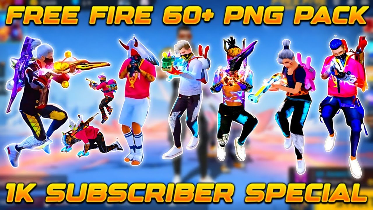 Free Fire Png Pack 🔥 | Free Fire Thumbnail Png Pack | Free Fire Fake ...