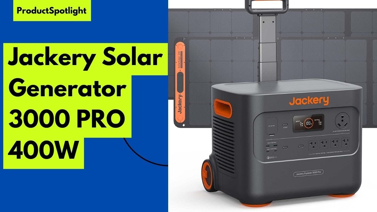 Jackery Solar Generator 3000 PRO 400W - YouTube