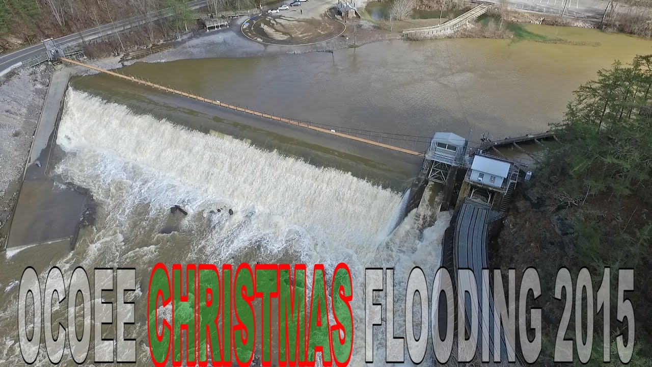 HIGH WATER AT OCOEE RIVER DAM #2 - CHRISTMAS DAY FLOODING 2015 - YouTube