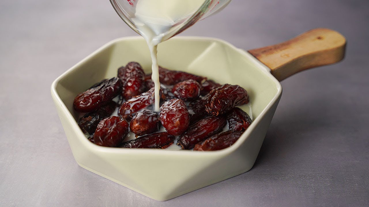 I Added Milk into Dates And The Result is Delicious !! - YouTube