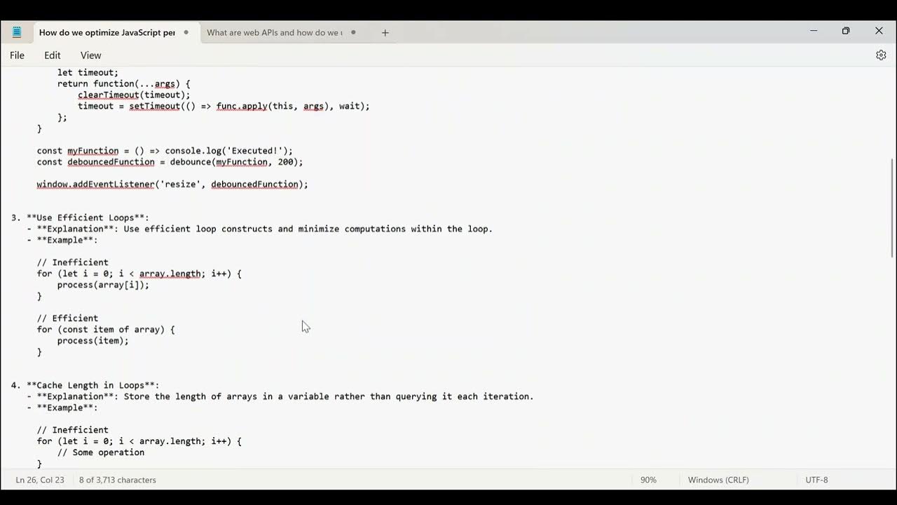 How do you optimize JavaScript performance? - YouTube