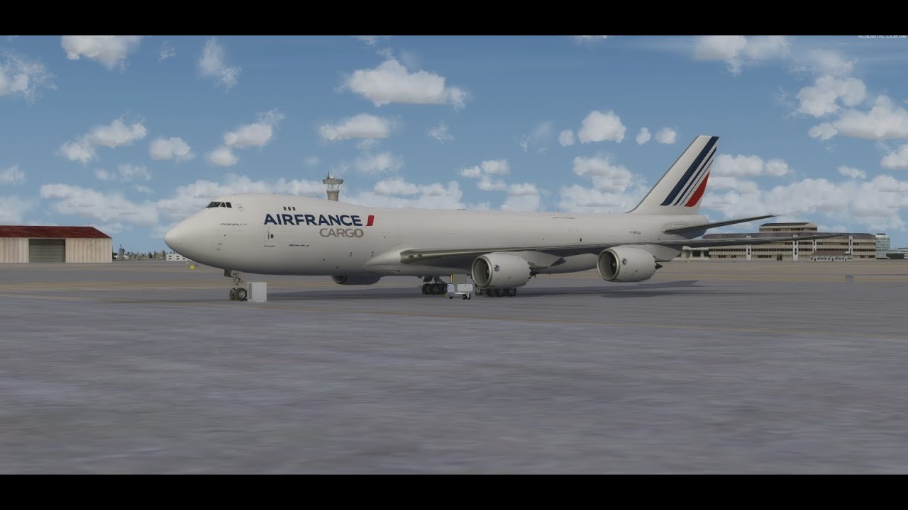 [FULLFLIGHT] P3DV4 PMDG B747-8F AIRFRANCE CARGO KBFI-LFPG (Boeing ...