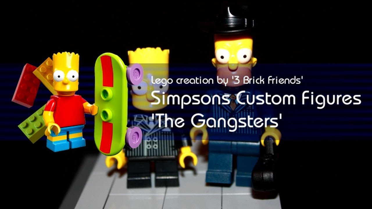Lego Simpsons Custom Figures - Gangsters Bart & Homer - YouTube