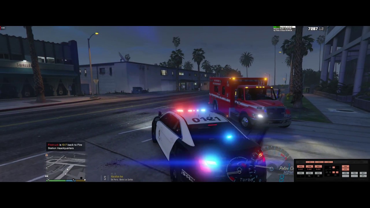[GTA V/LSPDFR] LAPD Patrol in a FPIS by Vegas725 [ELS] - YouTube