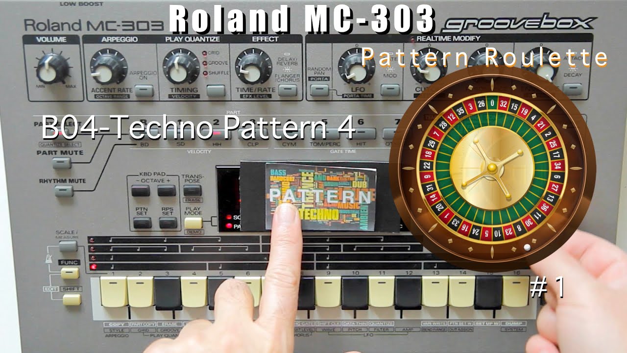 Pattern Roulette #1 Roland MC303 Groovebox - Techno 4 - YouTube