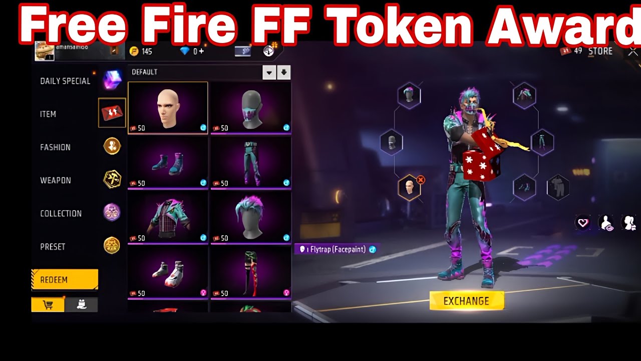 Free Fire new ff token reward (garena Free Fire max) - YouTube