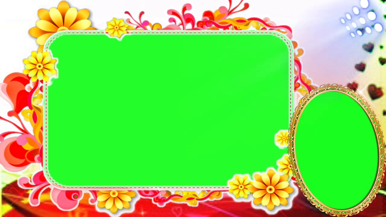 Beautiful video frame || floral frames || Green screen new frames no ...