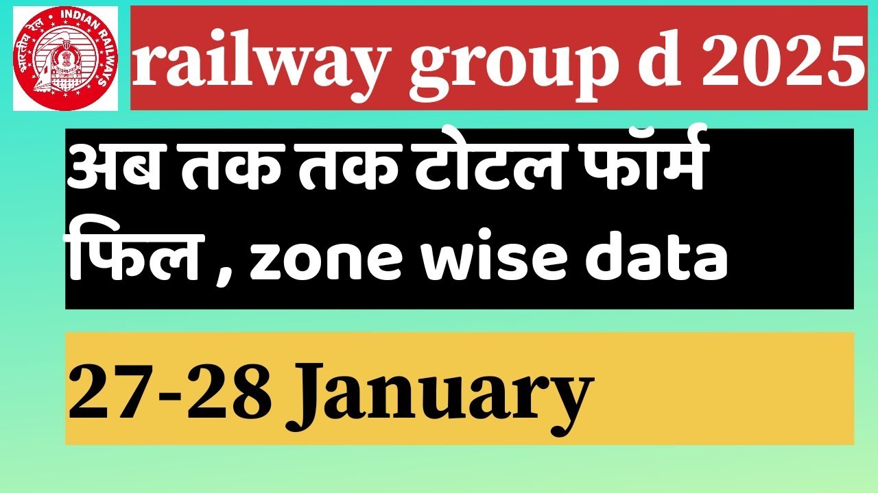 group d form fill | 28 january 2025 | railway group d vacancy | zone ...
