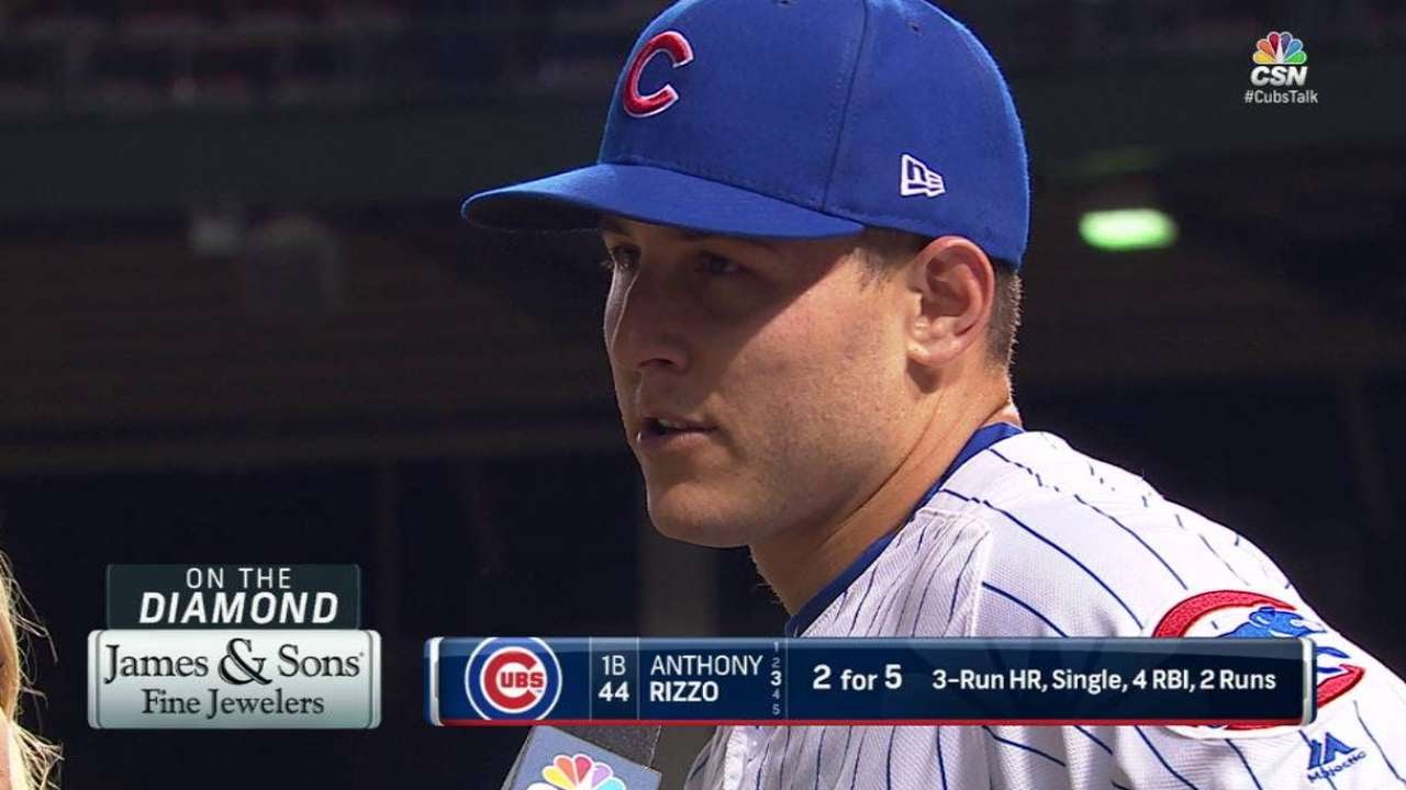 MIA@CHC: Rizzo talks about the Cubs' 10-2 win - YouTube