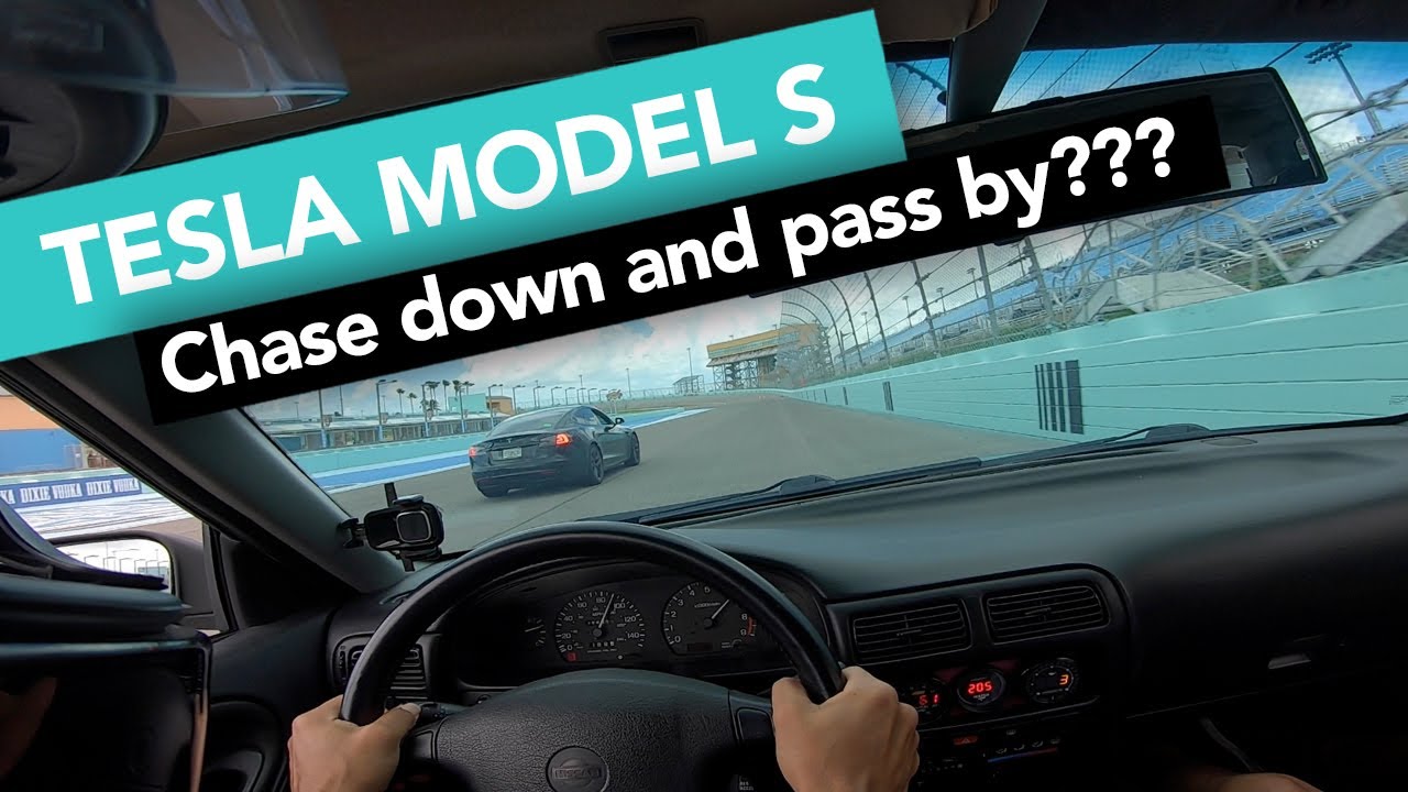 Tesla Model S chase down and pass by??? Nissan Sentra SE-R SR20VE (B13 ...