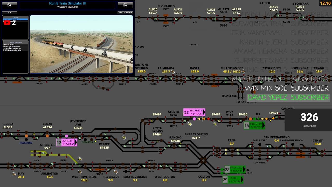 run8 train simulator - railfanning the California subs with external ...