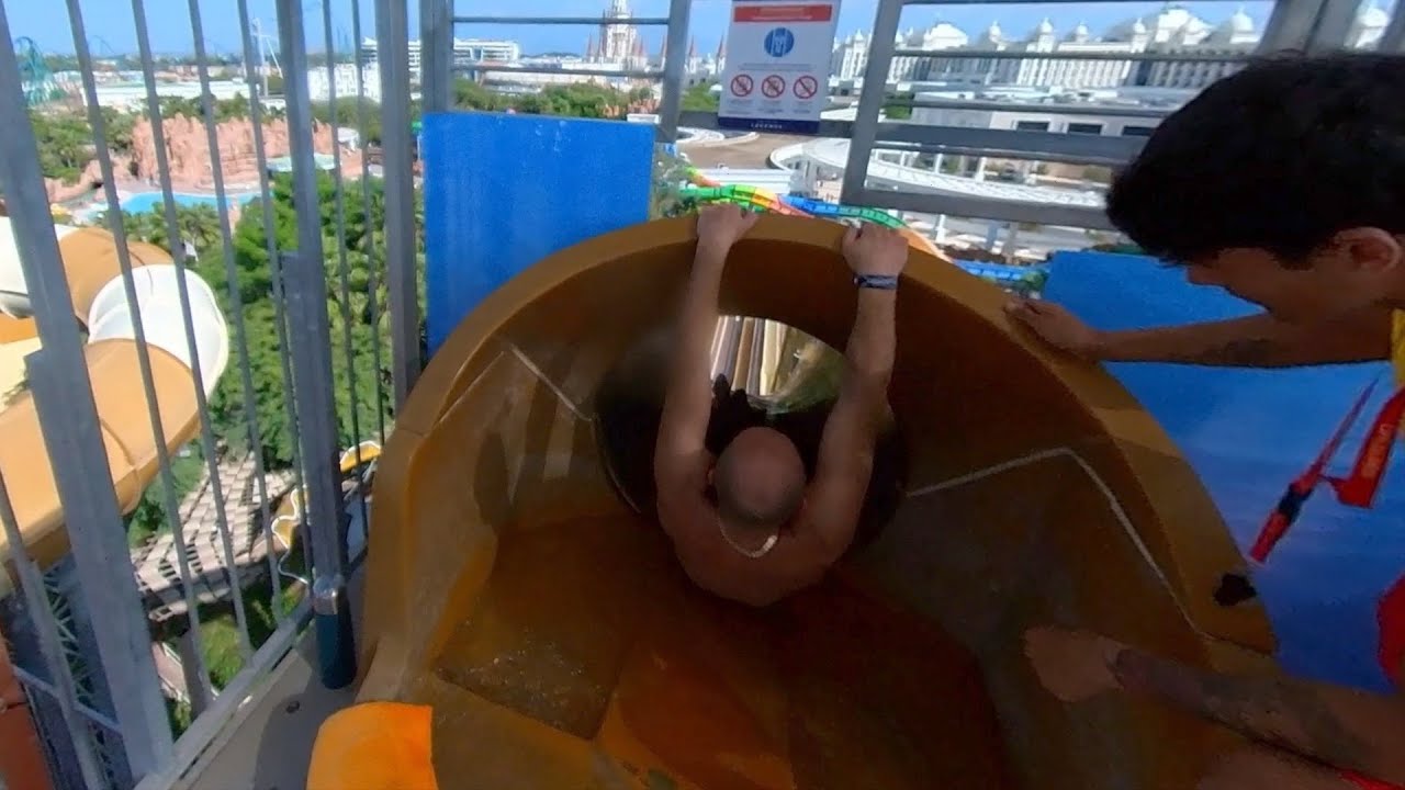 Deep Dive Water Slide at The Land of Legends, Antalya - YouTube