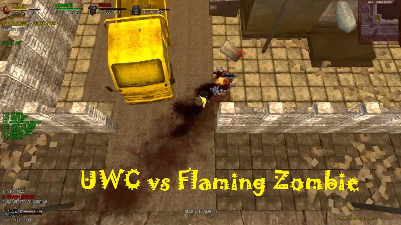 Dead Frontier Wraith Cannon vs FLaming Zombie - YouTube