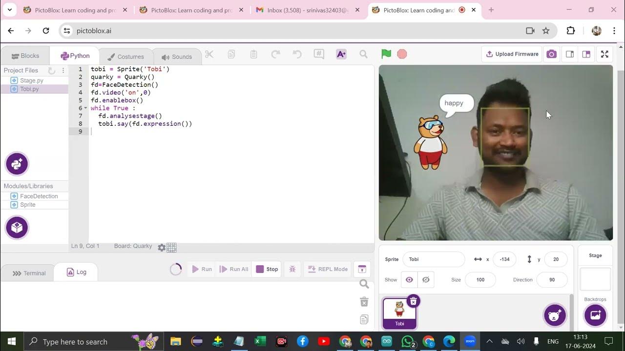 Ai Facial Expression Project Using Python Pictoblox Youtube