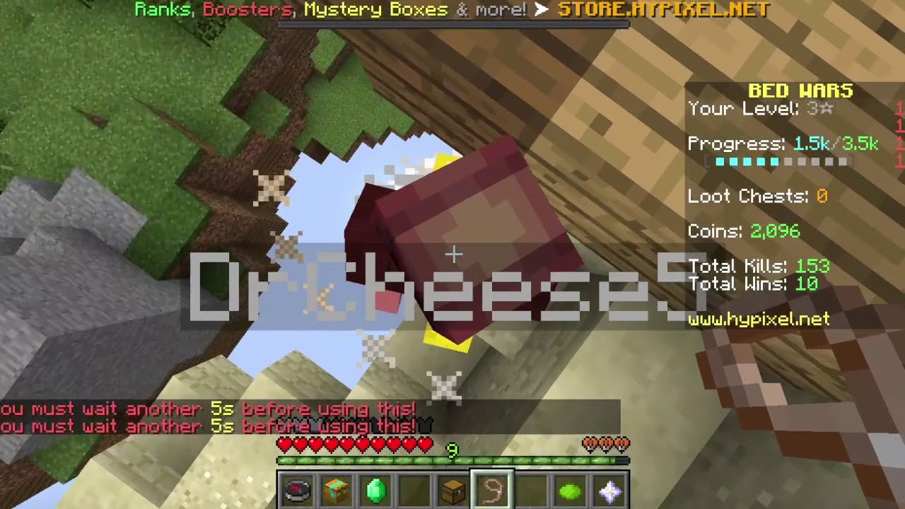 New invisible block Glitch! AbsentStudent6 Bedwars Hypixel - YouTube