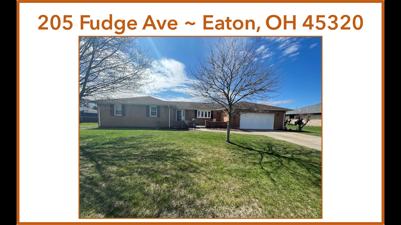 SOLD! 205 Fudge Ave , Eaton, OH 45320 ~ Sprawling brick ranch w/3 beds ...