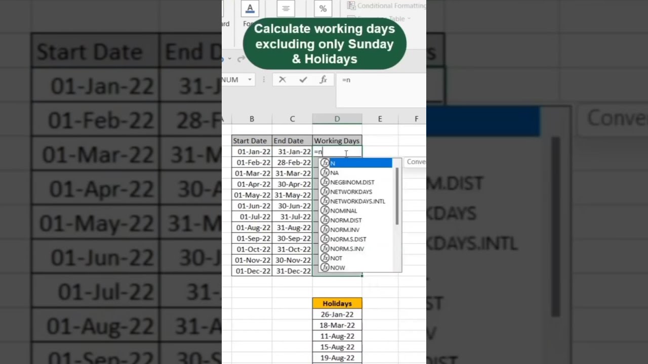 Find Working Days In Excel YouTube Find Working Days In Excel YouTube