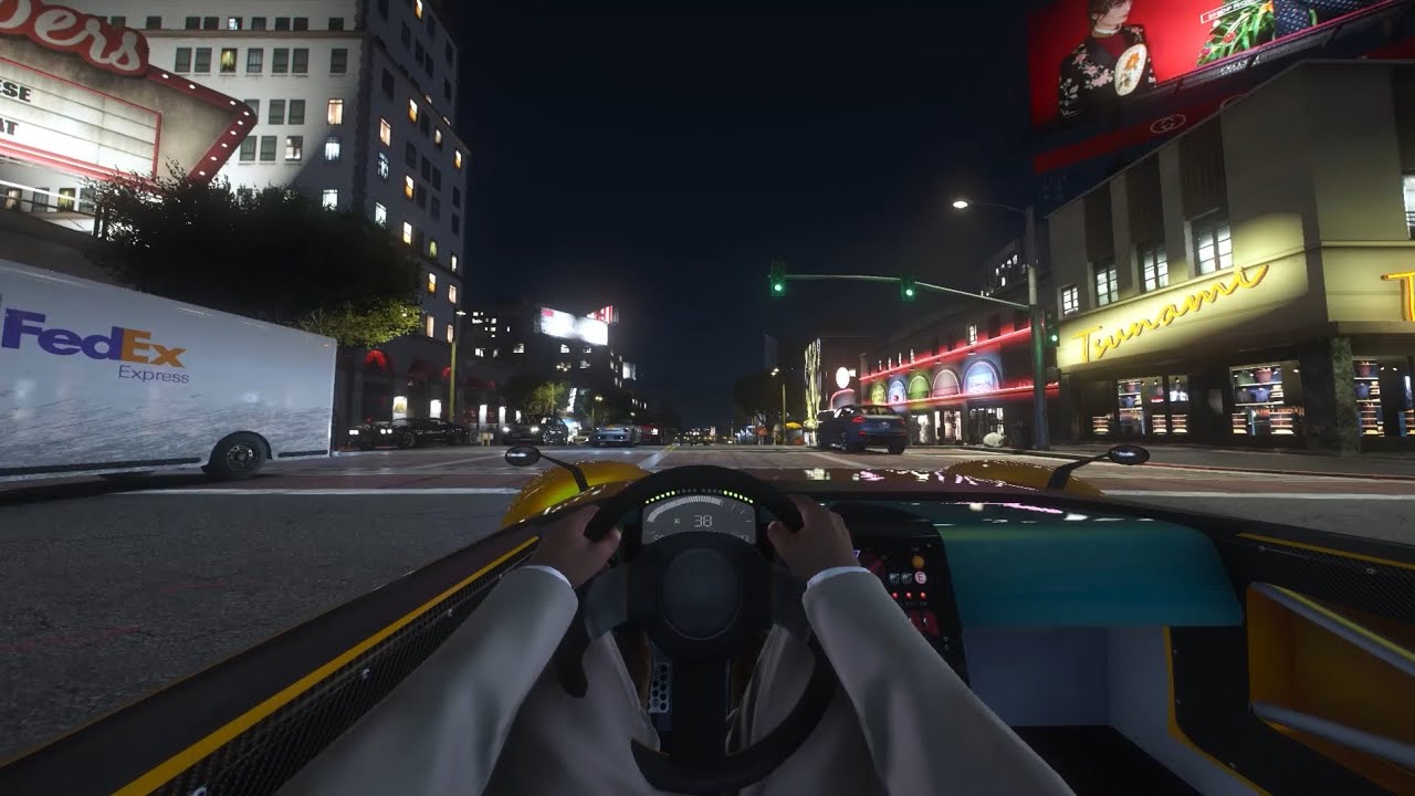 GTA 5 | Natural Vision Evolved | Breezy night POV drive (Almost) - YouTube