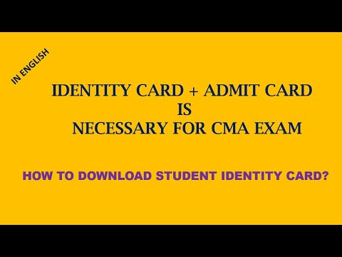 HOW TO DOWNLOAD CMA STUDENT IDENTITY CARD? (IN ENGLISH) - YouTube