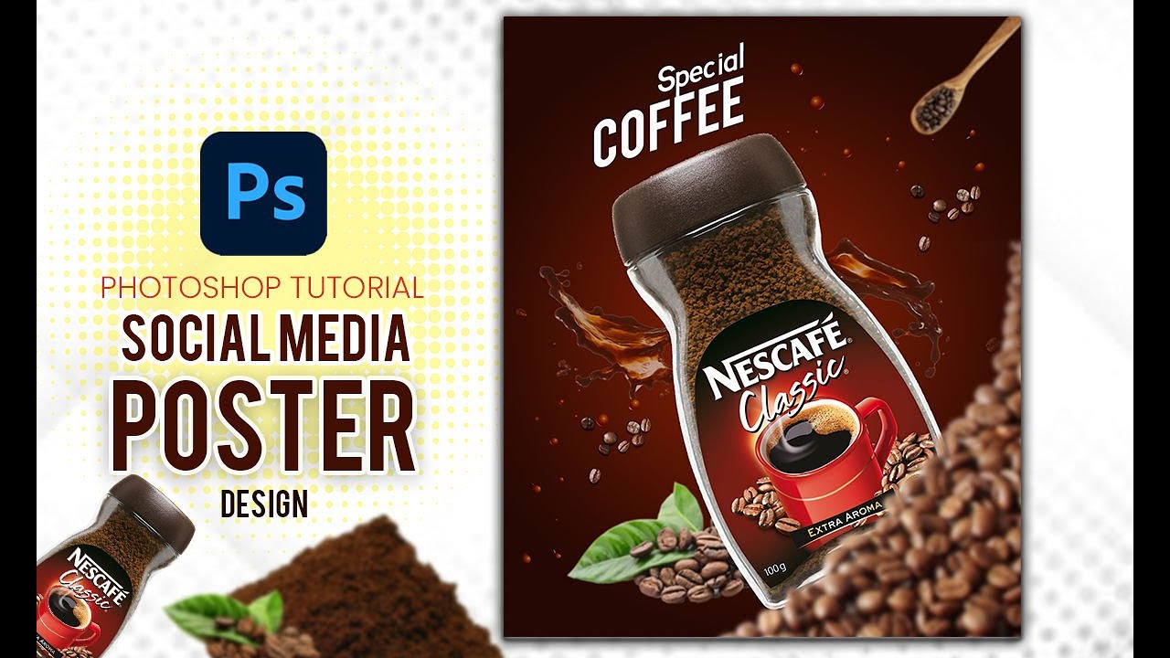 Product Manipulation in Photoshop Coffee Poster Design Photoshop ...
