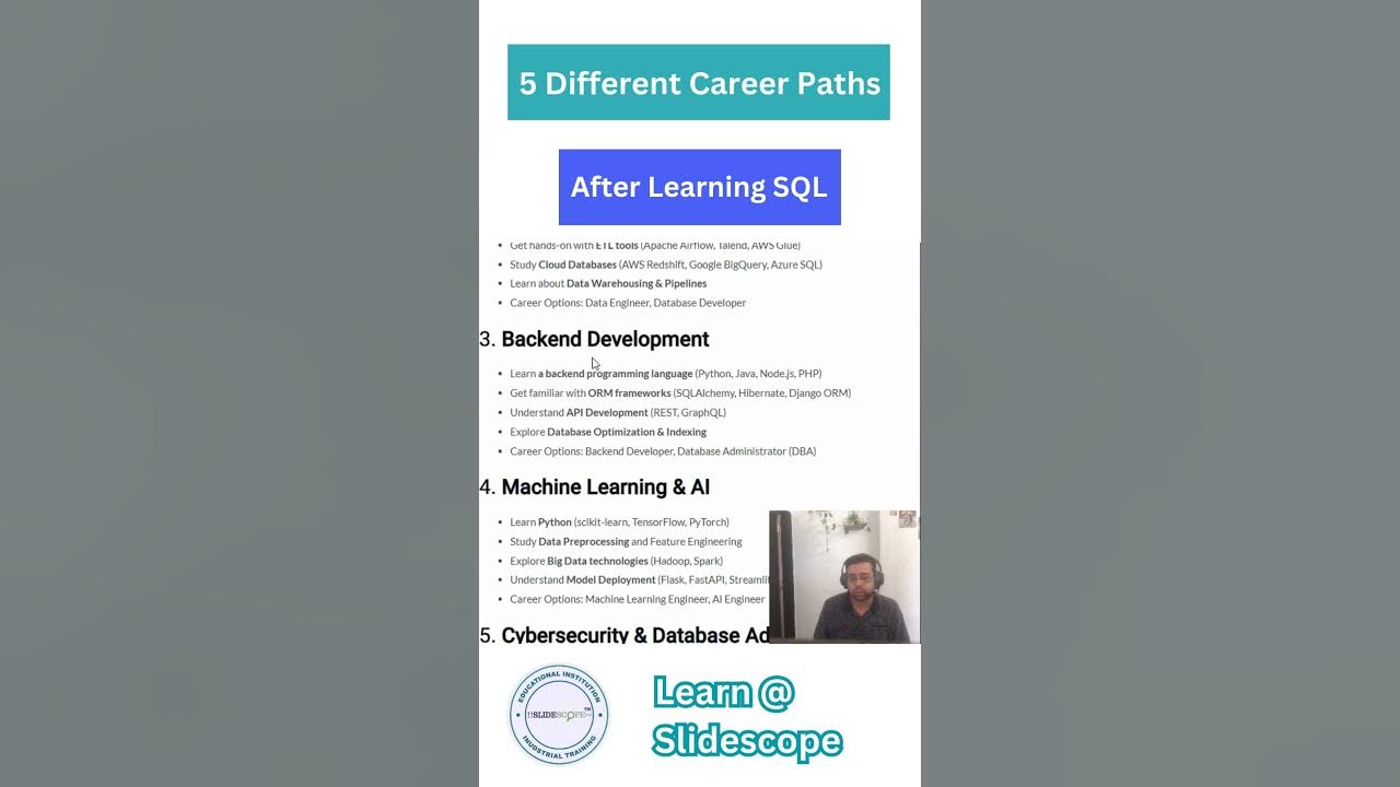 5 Different Career Paths - After Learning SQL - YouTube