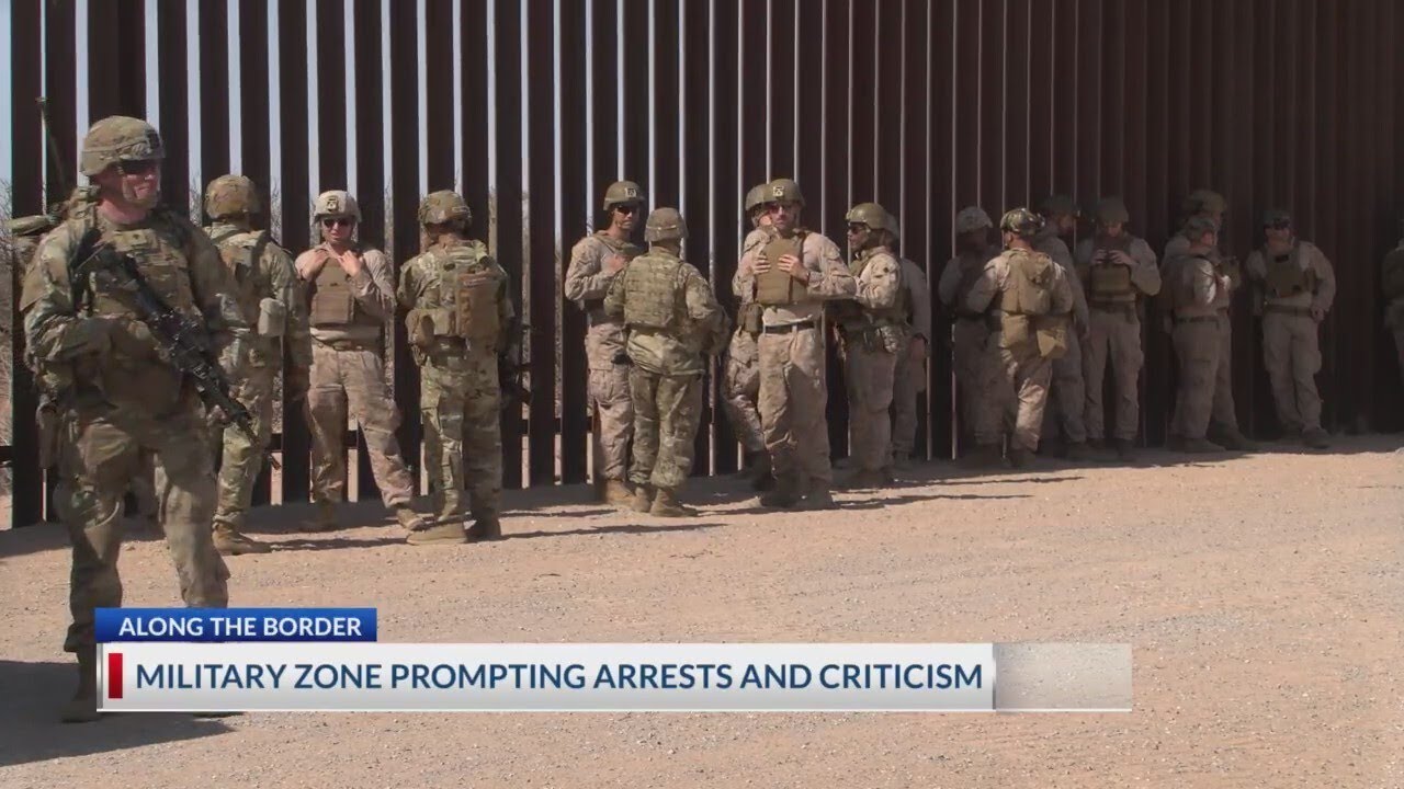 Military zone prompting arrests and criticism - YouTube