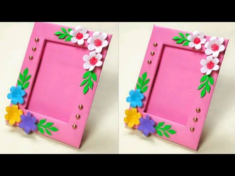 How to make cardboard photo frame - YouTube