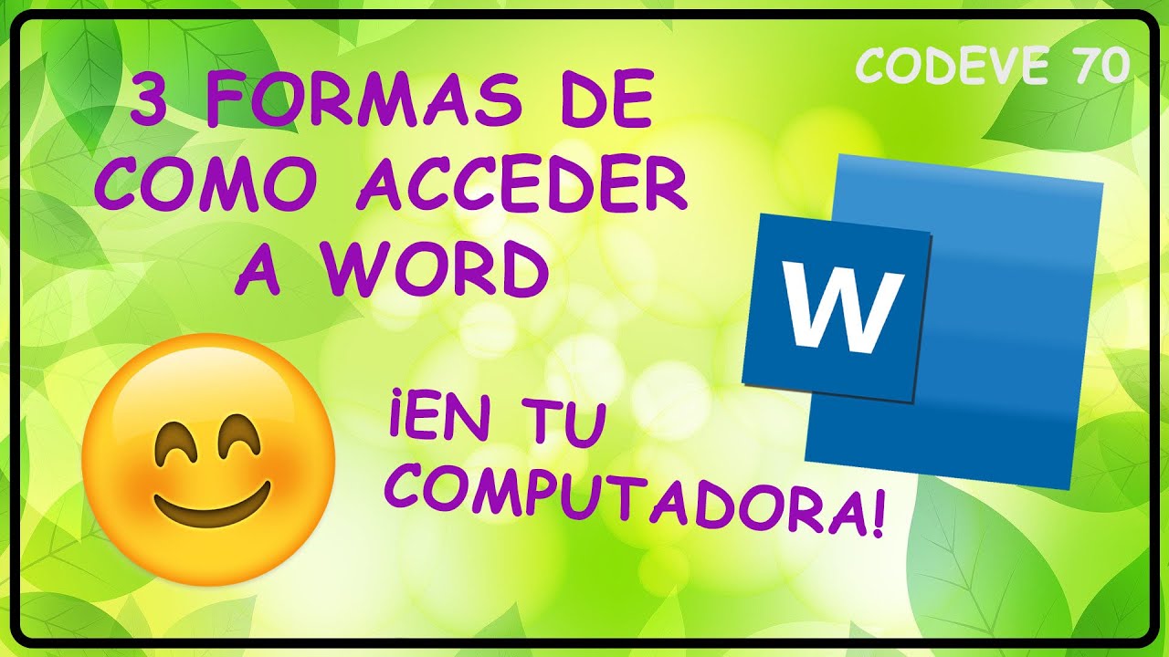 Como acceder a WORD en la computadora😱 - YouTube