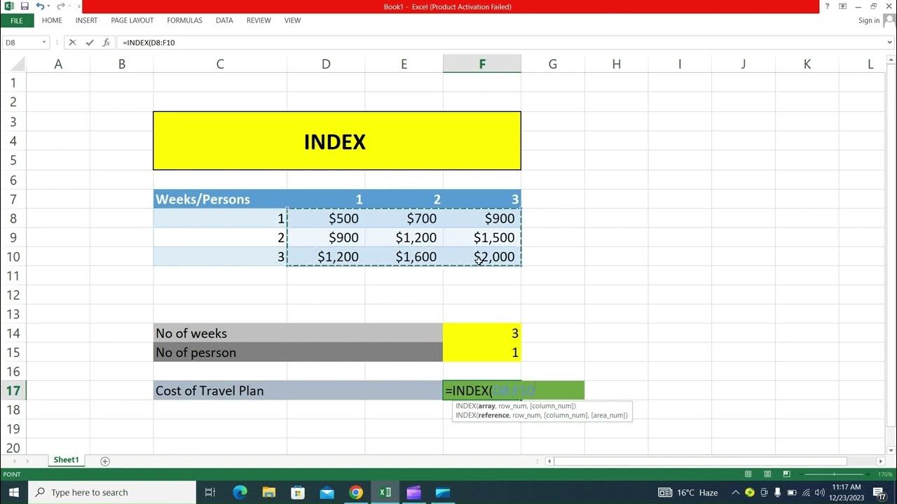INDEX FUNCTION IN EXCEL | |#INDEXFunctionMagic | How to use Excel Index ...
