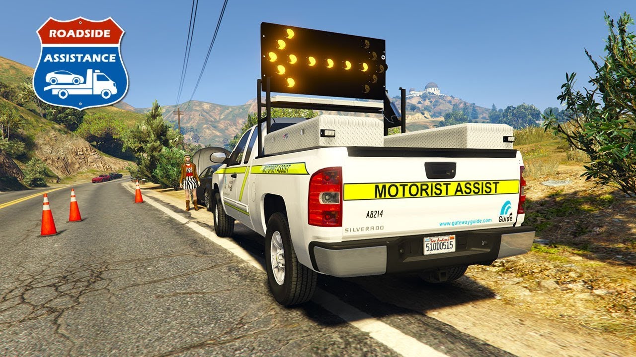 GTA 5 Mods Gameplay - Silverado Arrow Board Mod - Motorist Assist - YouTube