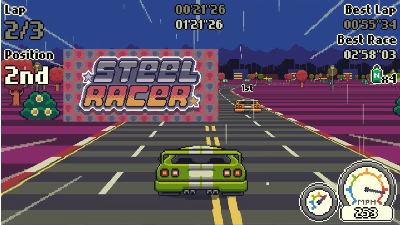 Steel Racer (pixelated racing game) - YouTube