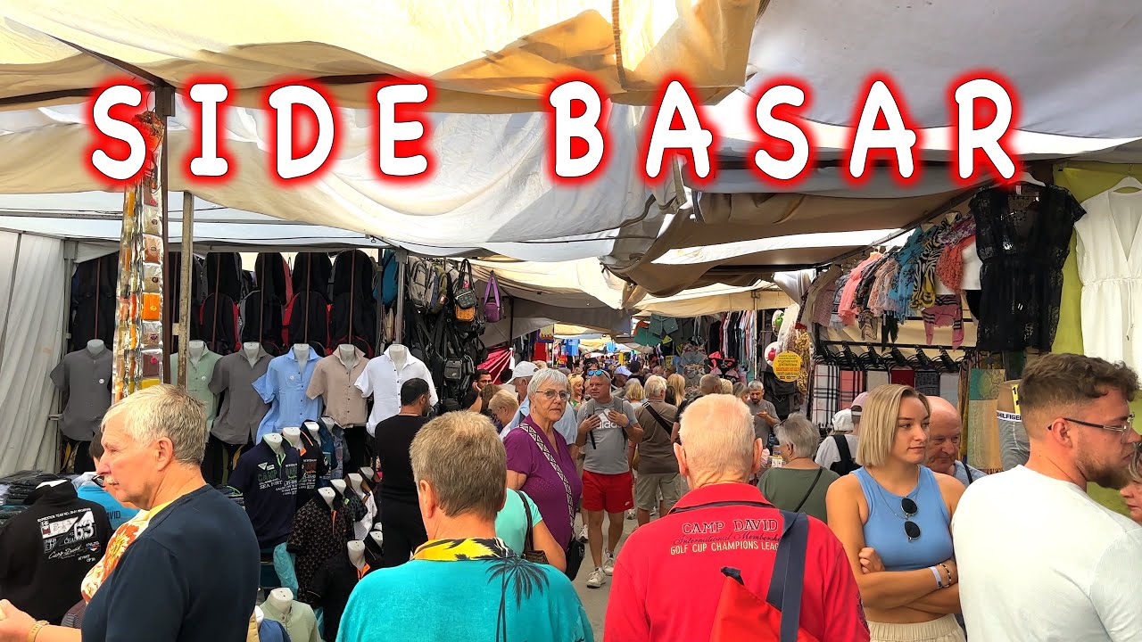 SiDE BAZAAR. Side Samstag markt stadt. SHOPPING TURKIYE #side #Antalya ...
