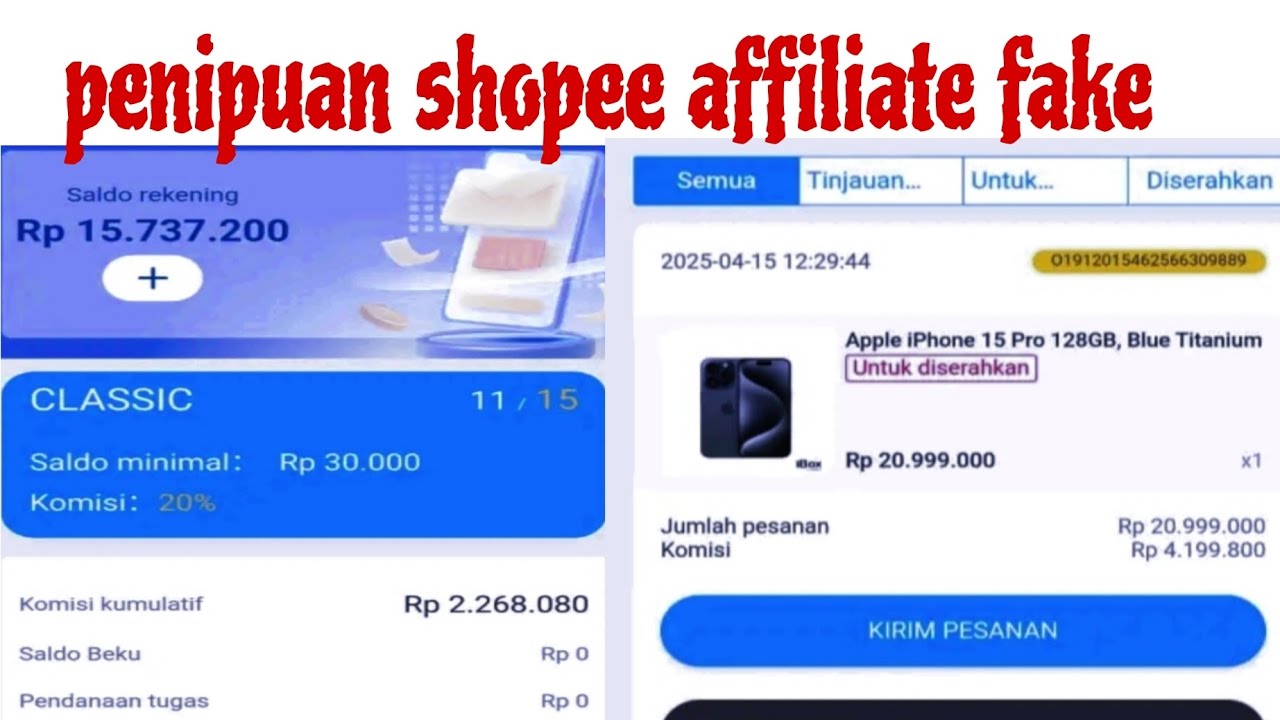Shopee affiliate penipuan telegram | shopee fake - YouTube