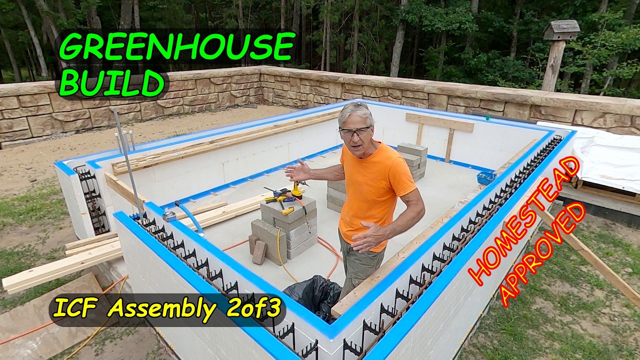 Greenhouse Build - How to Build a Concrete Stem Wall _ Day 4-6 - YouTube