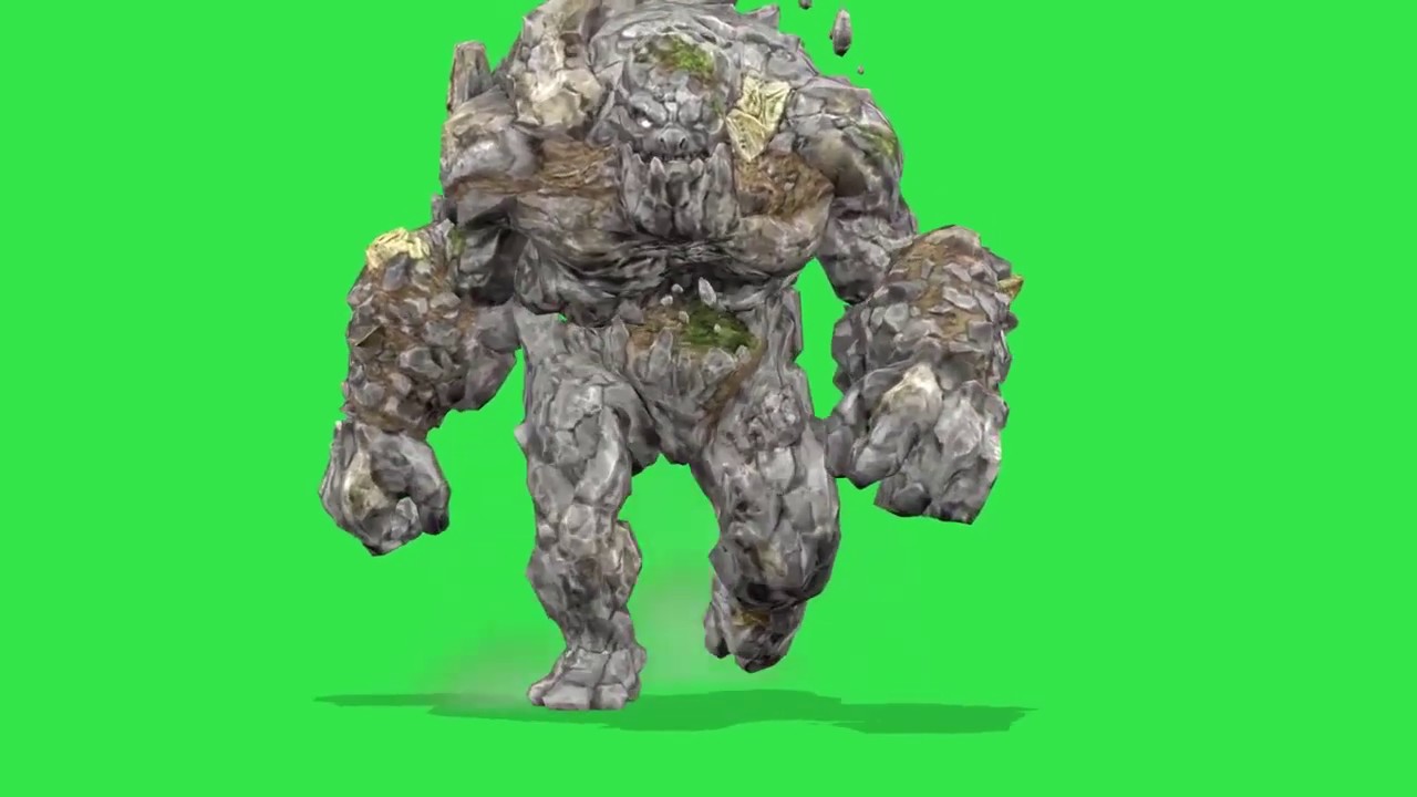 Monster stone green screen effects hd download - YouTube