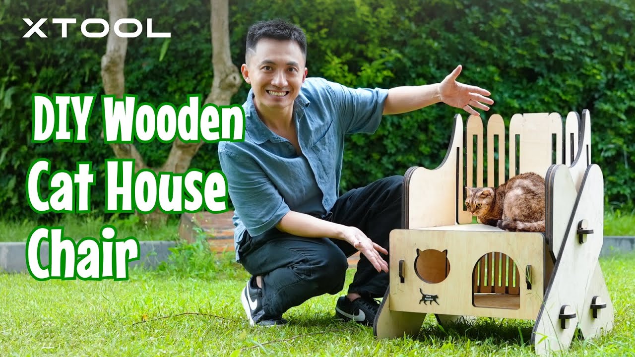 DIY Wooden Cat House Laser Cut with xTool F1 Ultra Fiber Laser and P2 ...